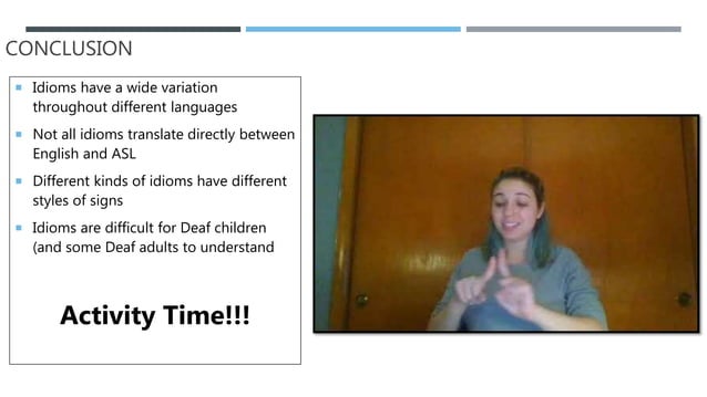 Idioms in ASL | PPTX