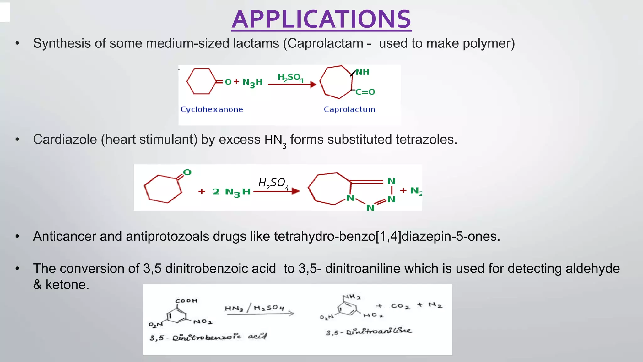 Schmidt rearrangement, B.PHARM 4 SEM, pharmceutical organic chem | PPTX