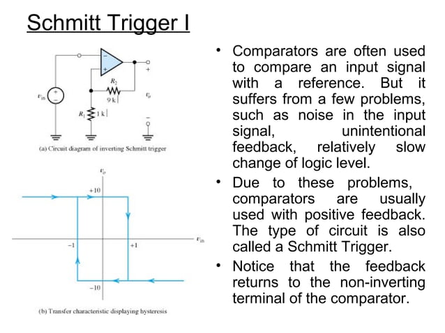Schmitt Trigger Circuit Ppt Computer Peripherals Computing