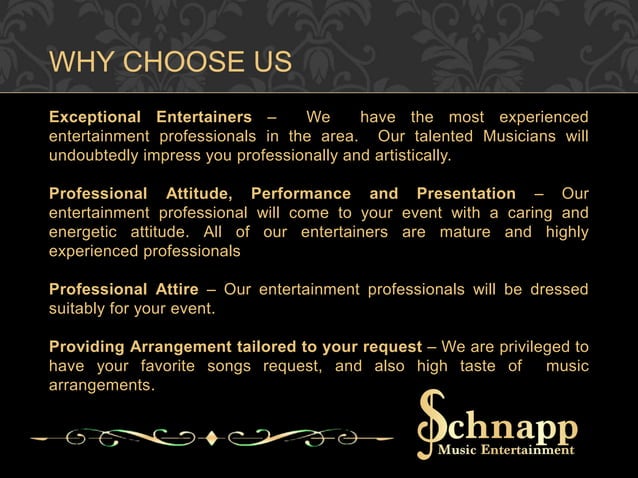 Schnapp music entertainment | PPTX