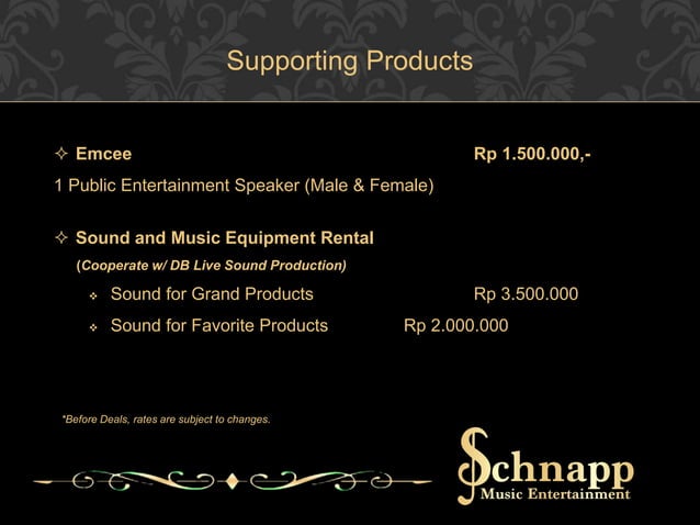 Schnapp music entertainment | PPTX