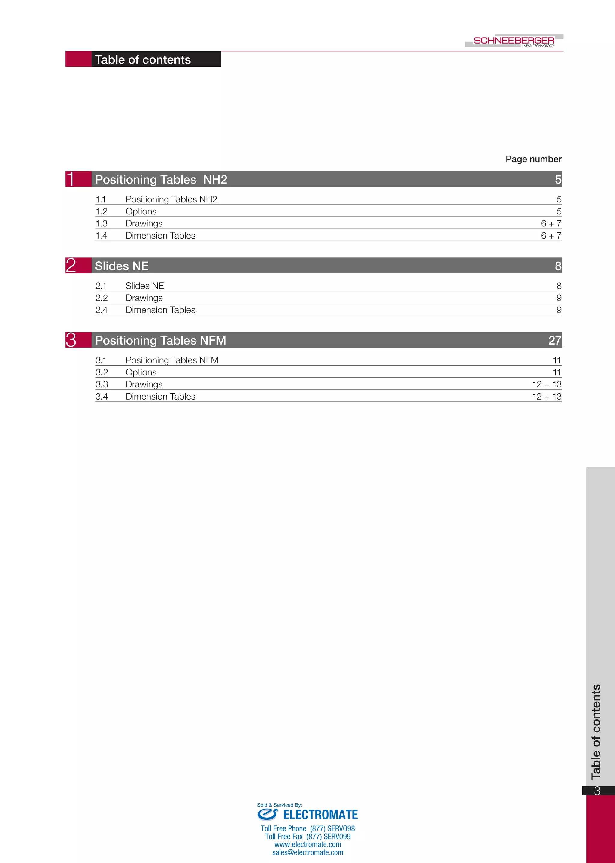Schneeberger positioning tables_catalog | PDF