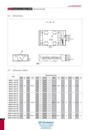 Schneeberger positioning tables_catalog | PDF