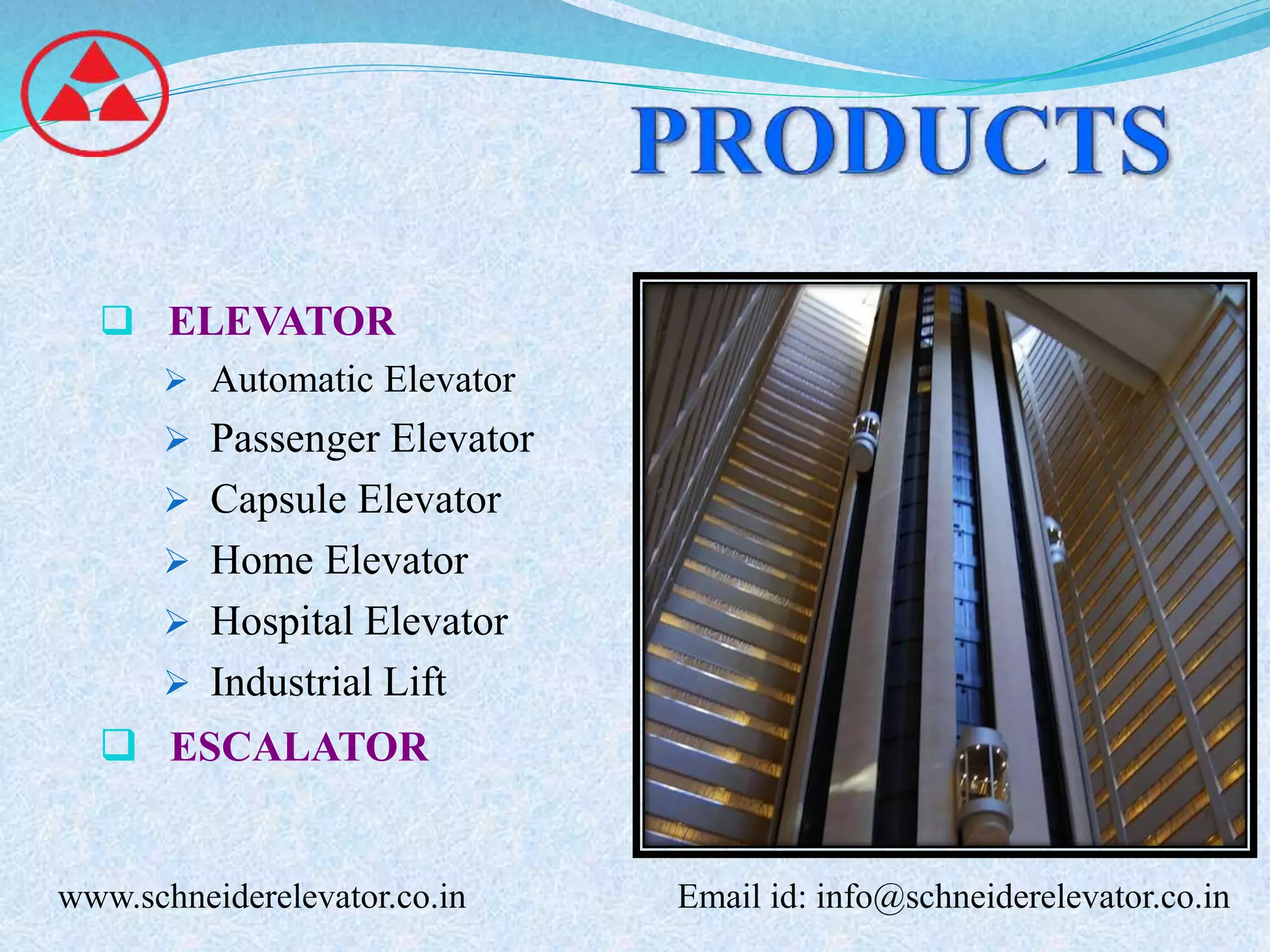Schneider elevator,lift and escalator | PPTX | Automotive