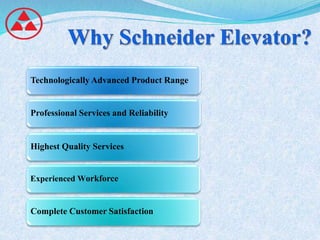 Schneider elevator,lift and escalator | PPTX