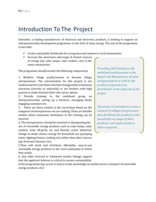 Project Proposal for Making Rural Entrepreneurs | PDF