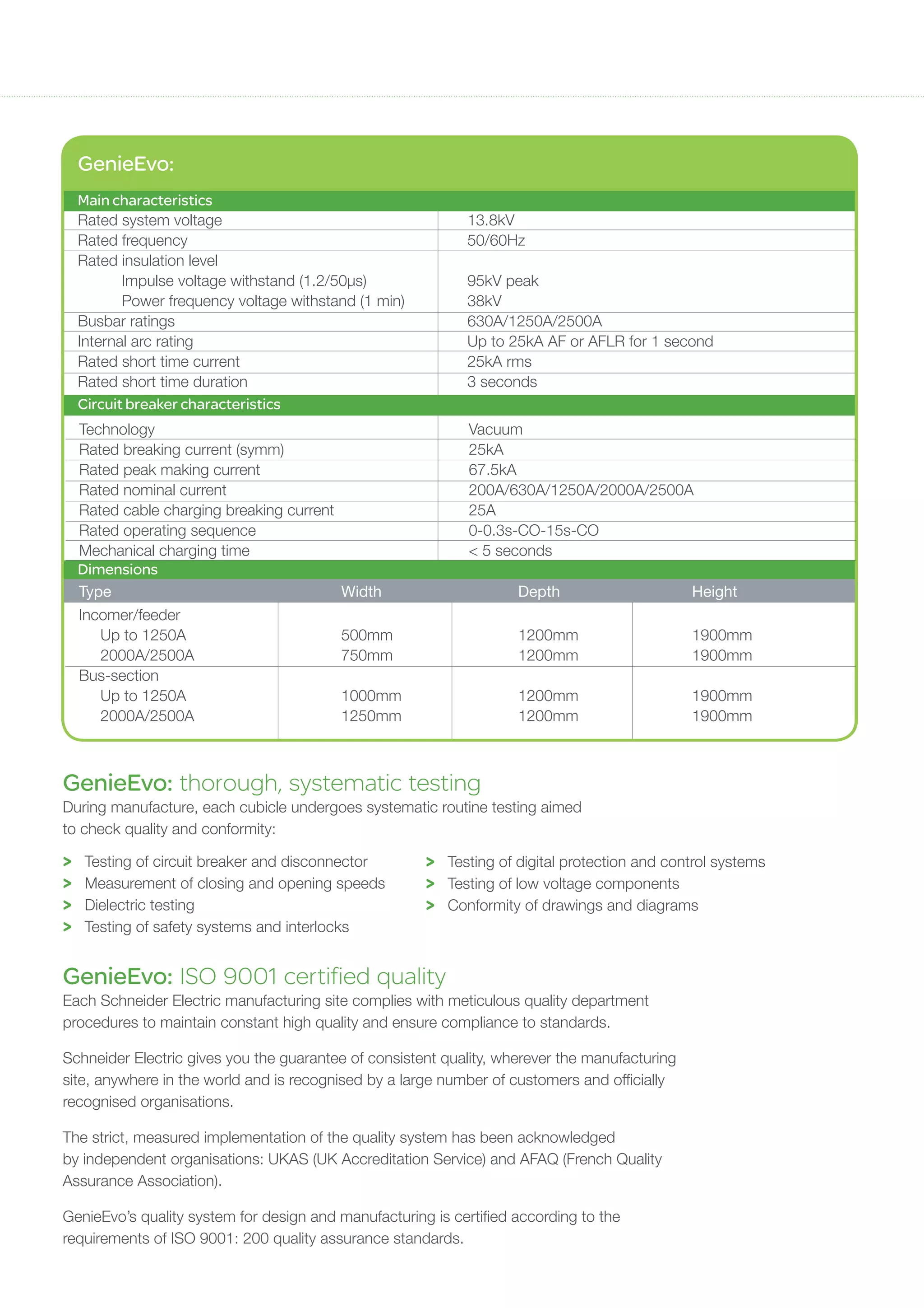 Schneider GenieEvo MV Modular Switchboard (13.8kV) | PDF
