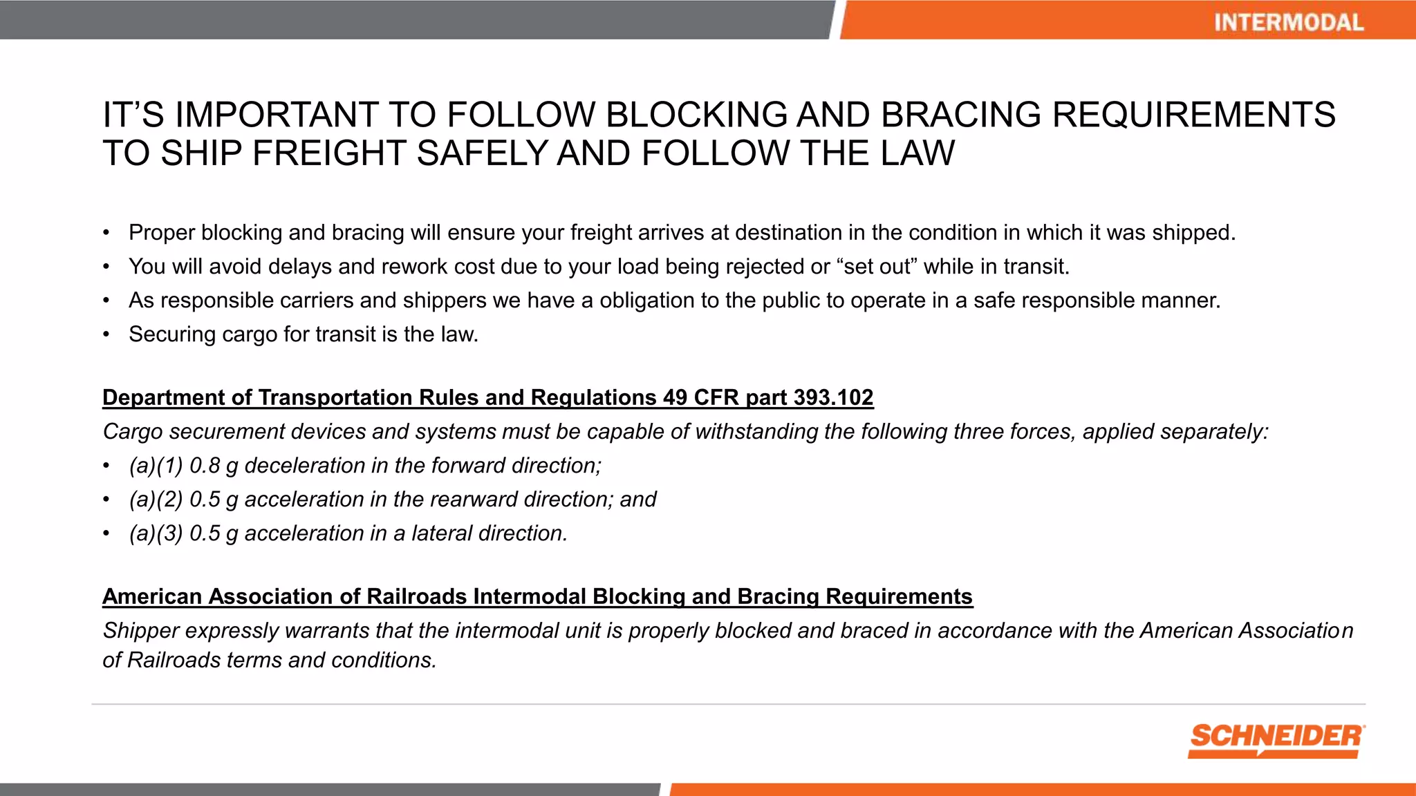 Schneider intermodal loading basics 2019 | PPTX