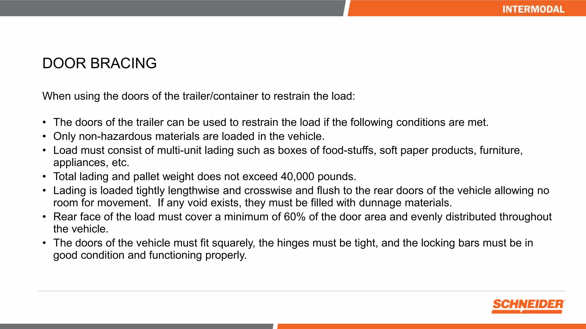 Schneider intermodal loading basics 2019 | PPTX