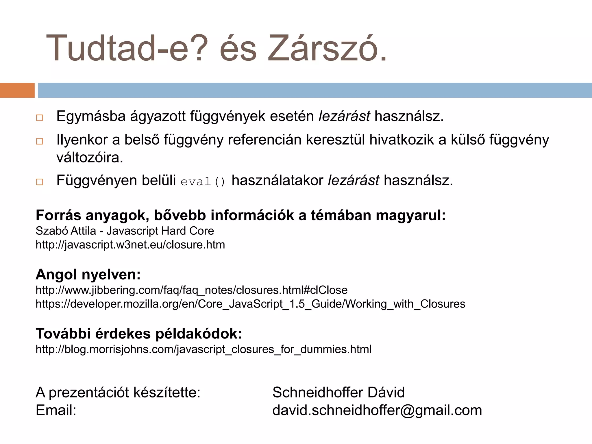 Javascript Closures | PPT