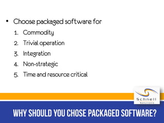 Custom Software Vs. Packaged Software | PDF