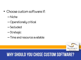 Custom Software Vs. Packaged Software | PDF