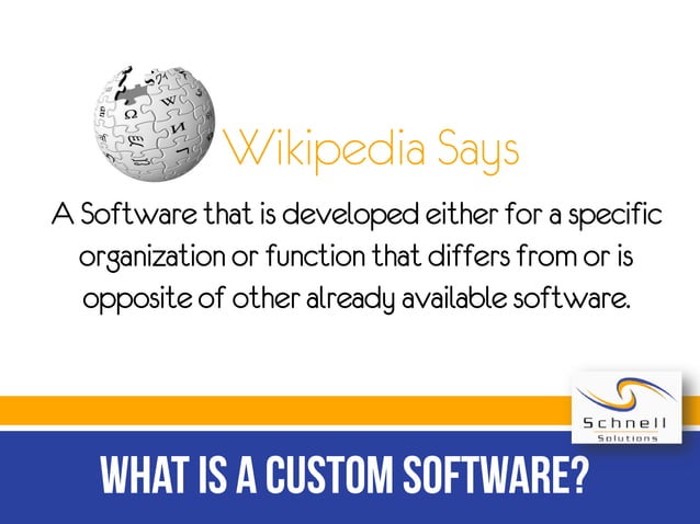 Custom Software Vs. Packaged Software | PPT