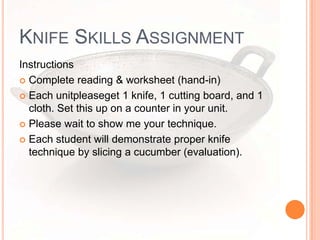 Chicken Stir Fry & Knife Skills | PPT