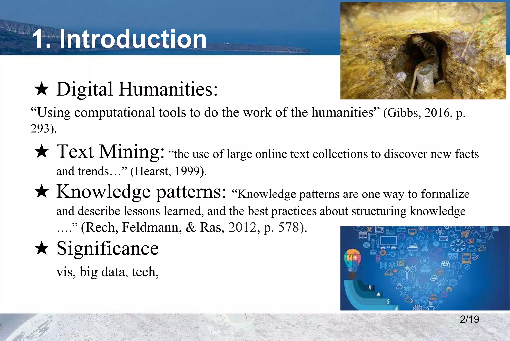 Scholarly work 01. Unveiling knowledge patterns | PPT