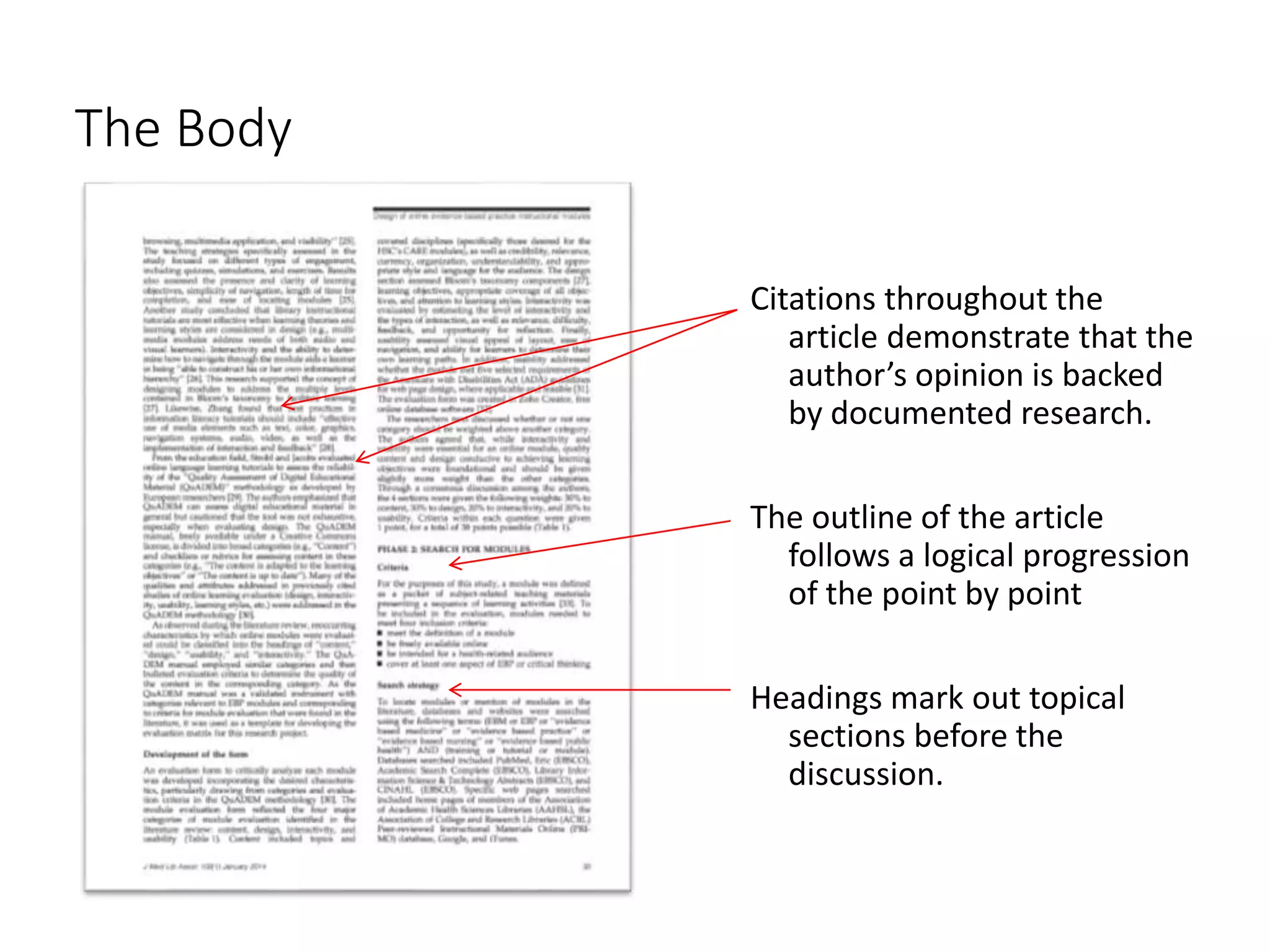 Anatomy of a Scholarly Journal Article | PPT