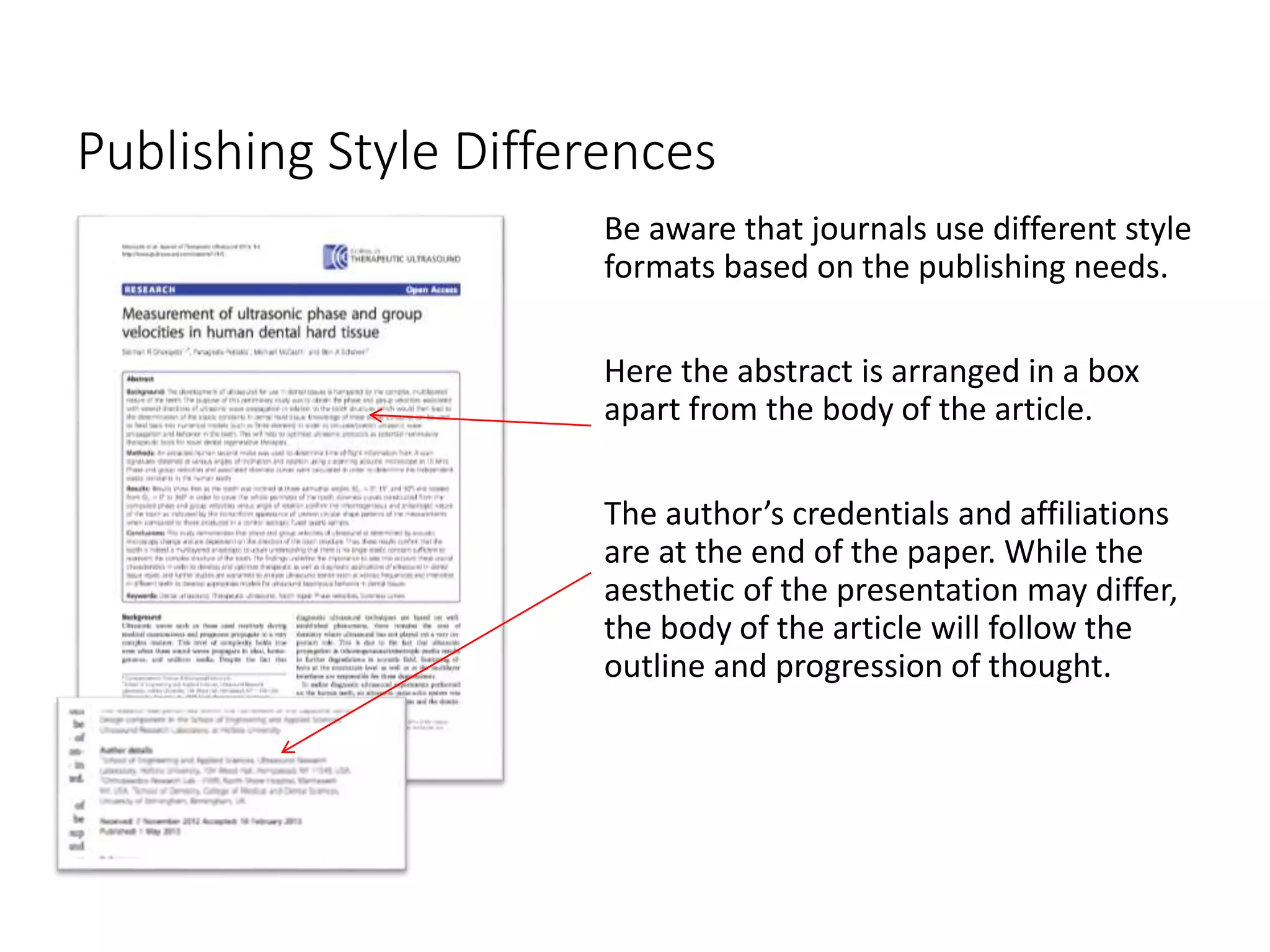 Anatomy of a Scholarly Journal Article | PPT