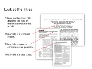 Anatomy of a Scholarly Journal Article | PPT