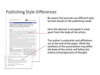 Anatomy of a Scholarly Journal Article | PPT