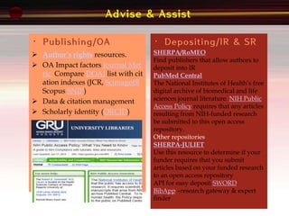 Academic Library & Scholarly Communicationc: from a strategy to an ...