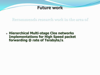 Multi-Stage Clos Networks in Router Architecture | PPTX