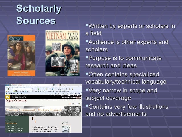Scholarly sources 2013