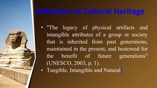 Scholarly Work 07. Cultural Heritage Lecture. Code 701..pptx