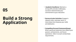 Scholarship experience sharing for students | PPTX