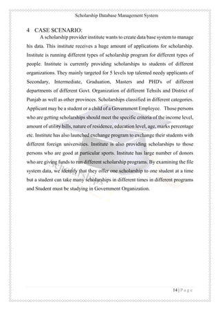 Scholarship Database Management System | PDF