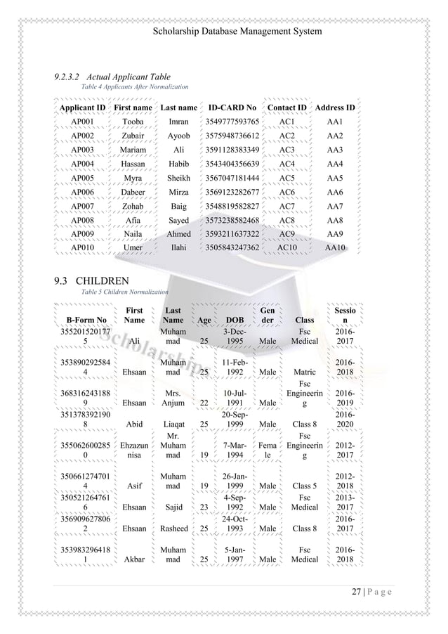Scholarship Database Management System | PDF