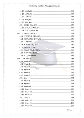 Scholarship Database Management System | PDF