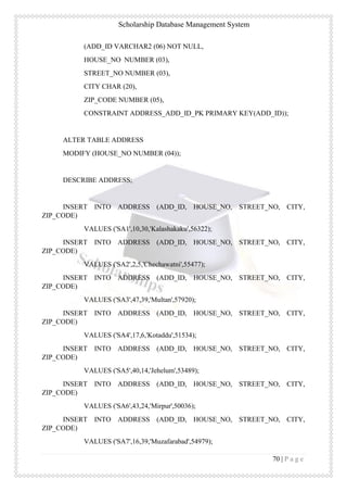 Scholarship Database Management System | PDF