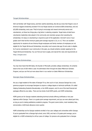 Scholarship Essay One | DOC