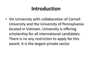 Scholarship for International Students at Vin University 2023.pptx
