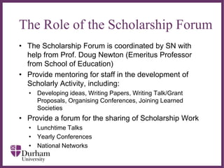 Scholarship Forum | PPTX