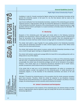 Revised: Scholarship Guidelines | PDF