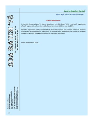 Revised: Scholarship Guidelines | PDF