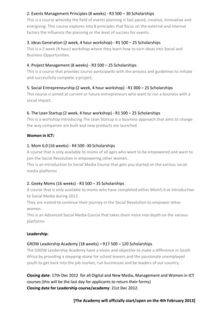RLabs Academy Scholarship Information | PDF