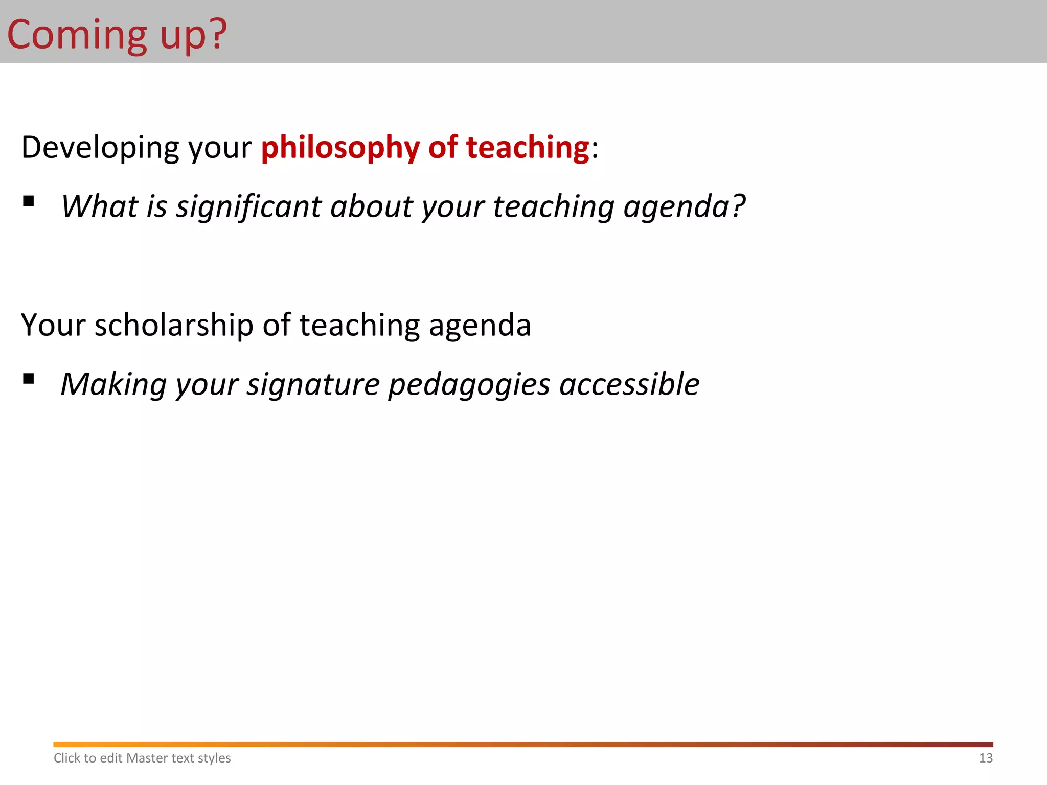 Scholarship of Teaching: Advancing your career | PPT