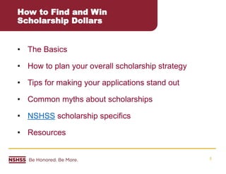 NSHSS (National Society of High School Scholars) - Scholarship Tips | PPT