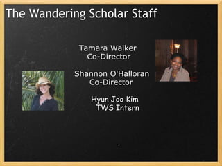 The Wandering Scholar Webinar | PDF