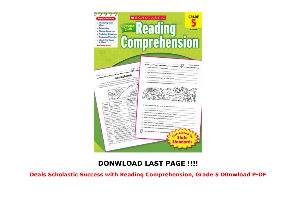 Deals Scholastic Success With Reading Comprehension Grade 5 D0nwload P DF Deals Scholastic Success With Reading Comprehension Grade 5 D0nwload P DF