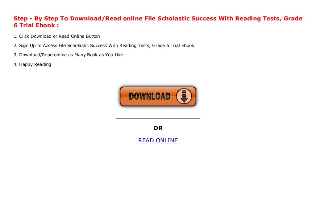 File Scholastic Success With Reading Tests Grade 6 Trial Ebook File Scholastic Success With Reading Tests Grade 6 Trial Ebook