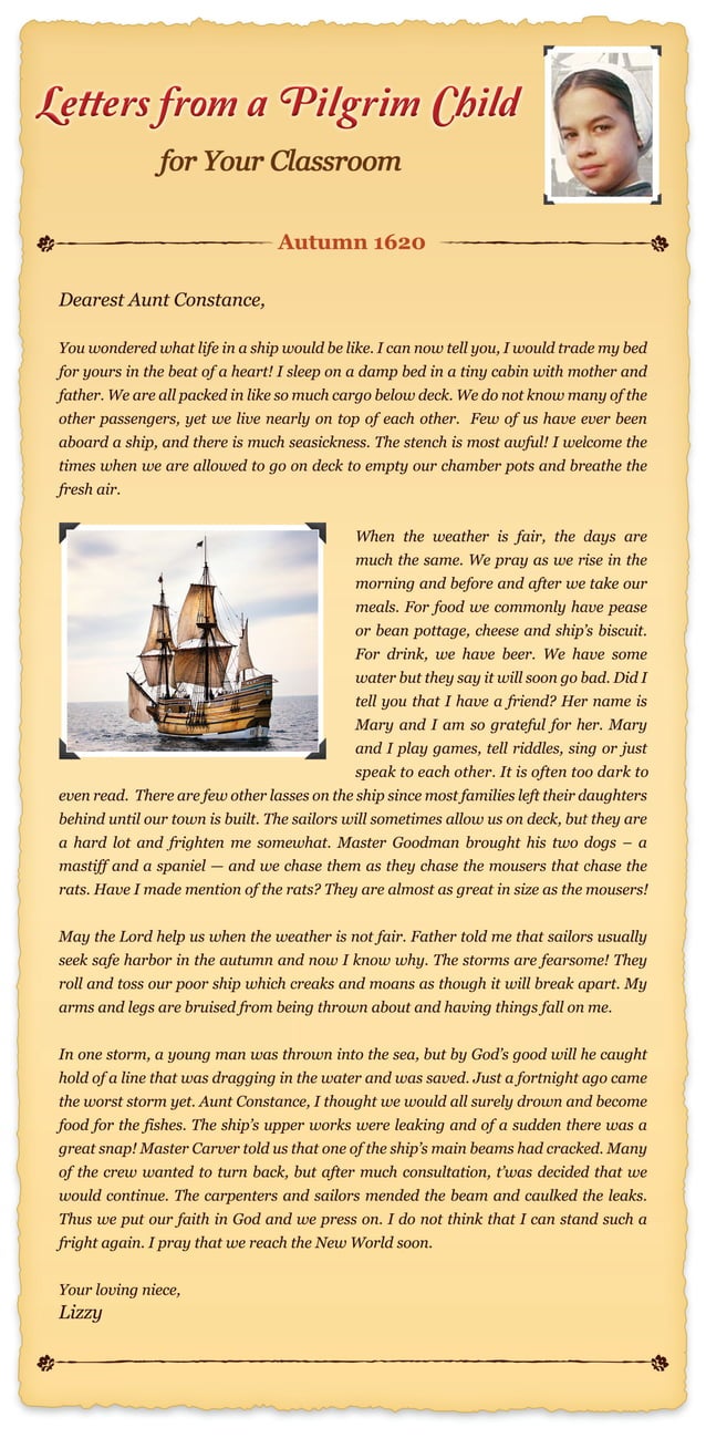 Scholastic pilgrim letter1 | PDF