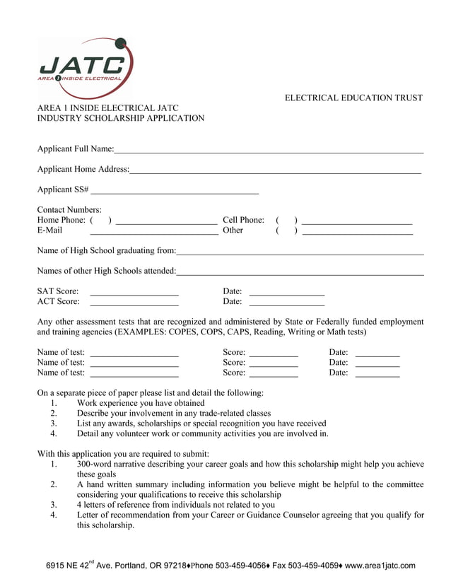 Scholorship Information | DOC