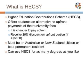 Scholarship and HECS | PPTX