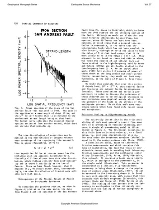 The Fractal Geometry of Faults and Faulting | PDF