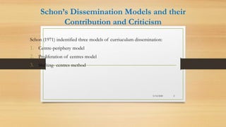 Schon's models of curriculum dissemination | PPTX