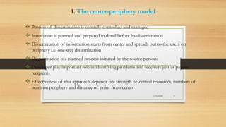 Schon's models of curriculum dissemination | PPTX
