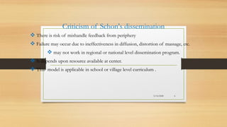 Schon's models of curriculum dissemination | PPTX